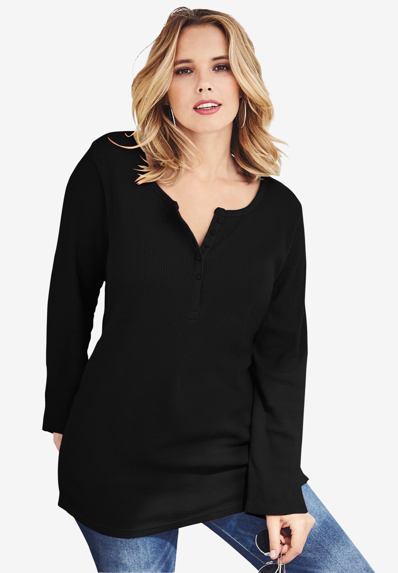 Shop Plus Size 32" Long Tunics for Women | OneStopPlus