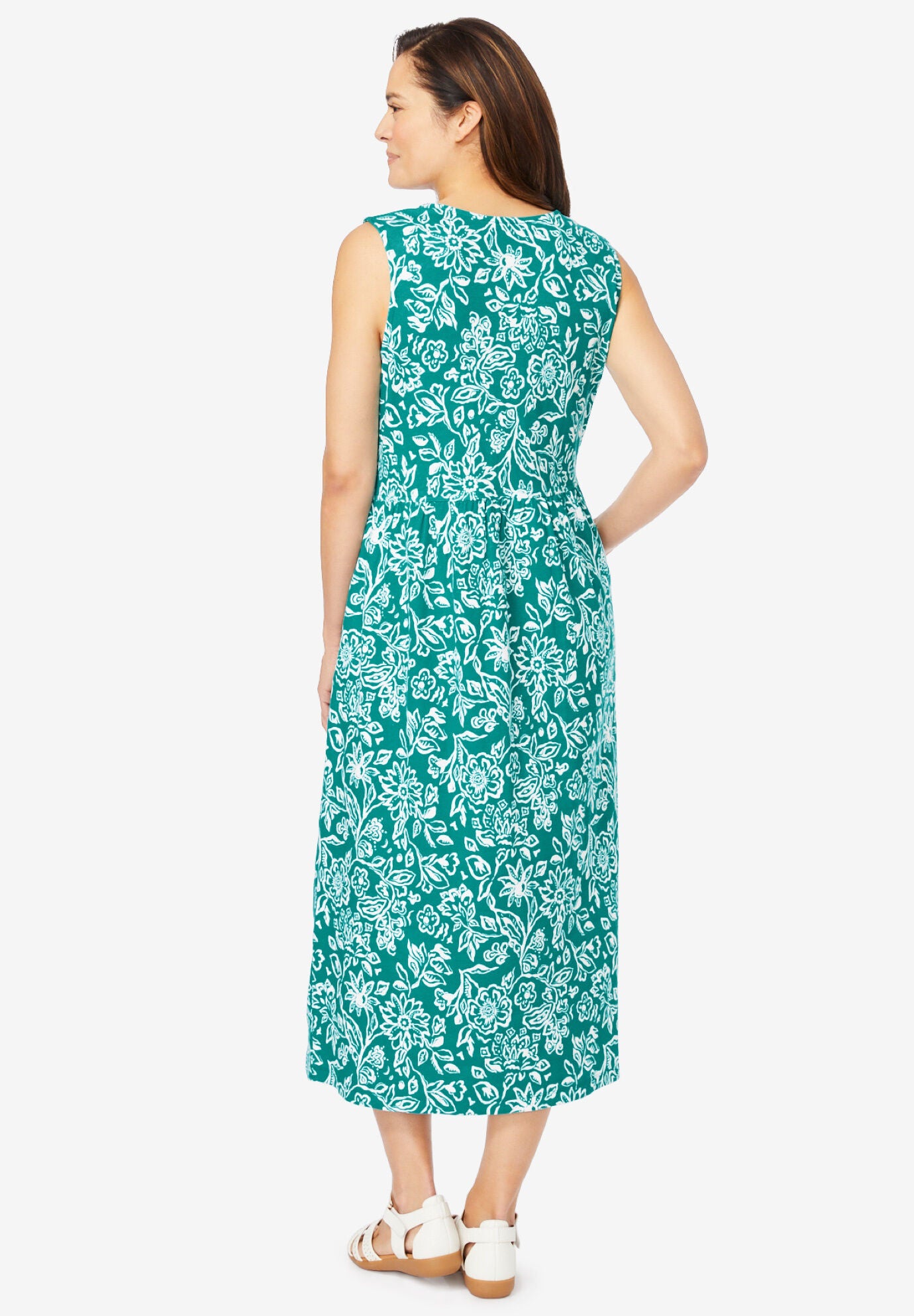 Sleeveless Button Front Dress | OneStopPlus