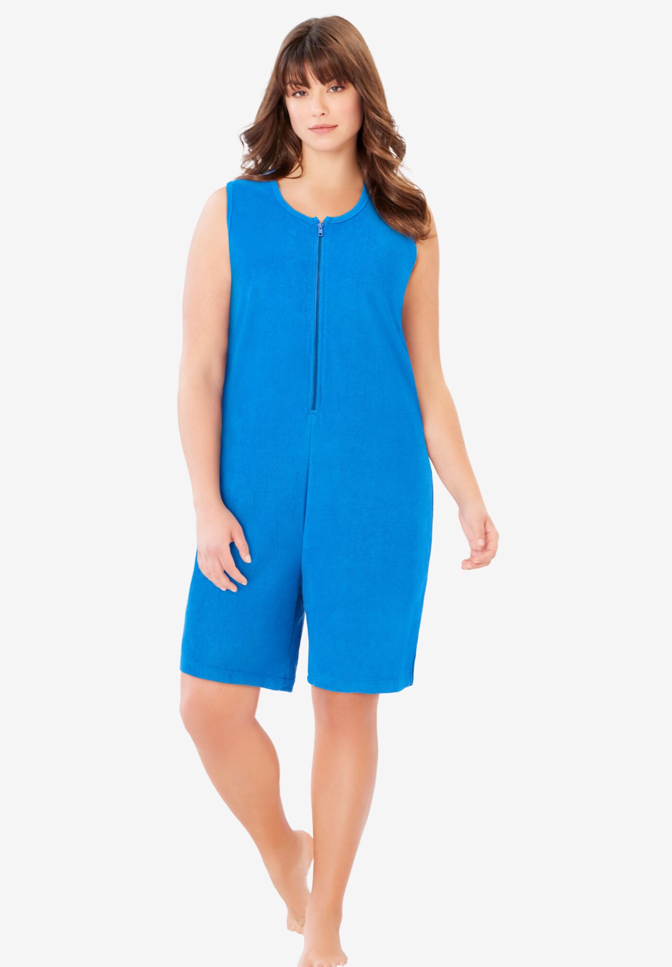 Zip-Front Terry Romper | OneStopPlus