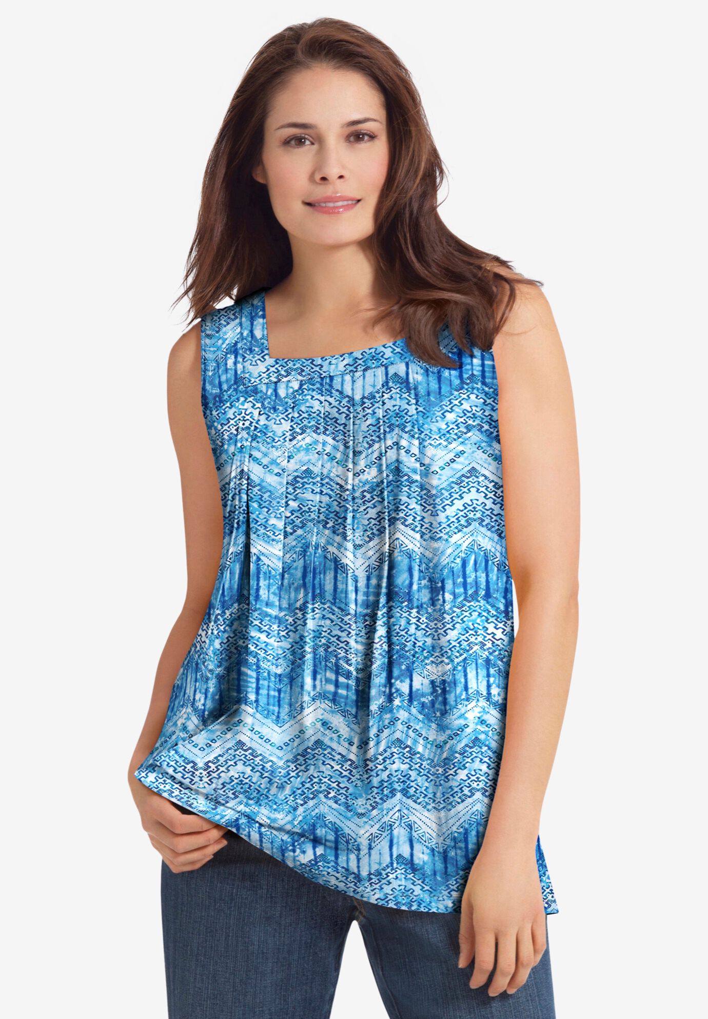 Swing Square Neck Pocket Tunic | OneStopPlus