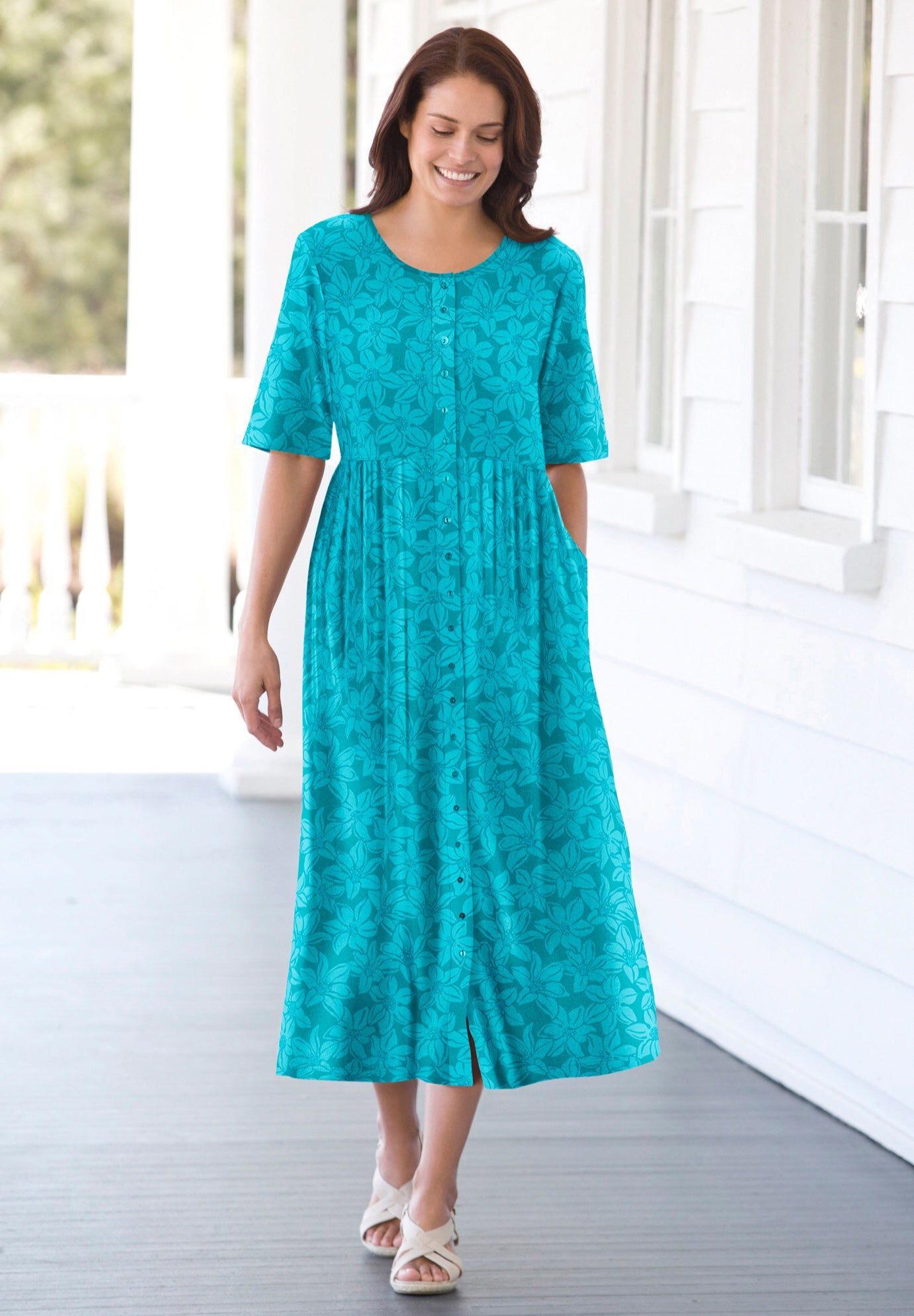 Button-Front Essential Dress | OneStopPlus