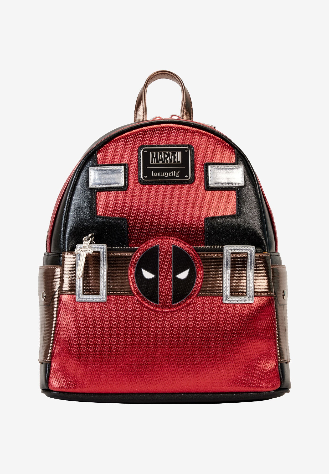 Loungefly X Marvel Deadpool Mini Backpack Metallic Red | OneStopPlus