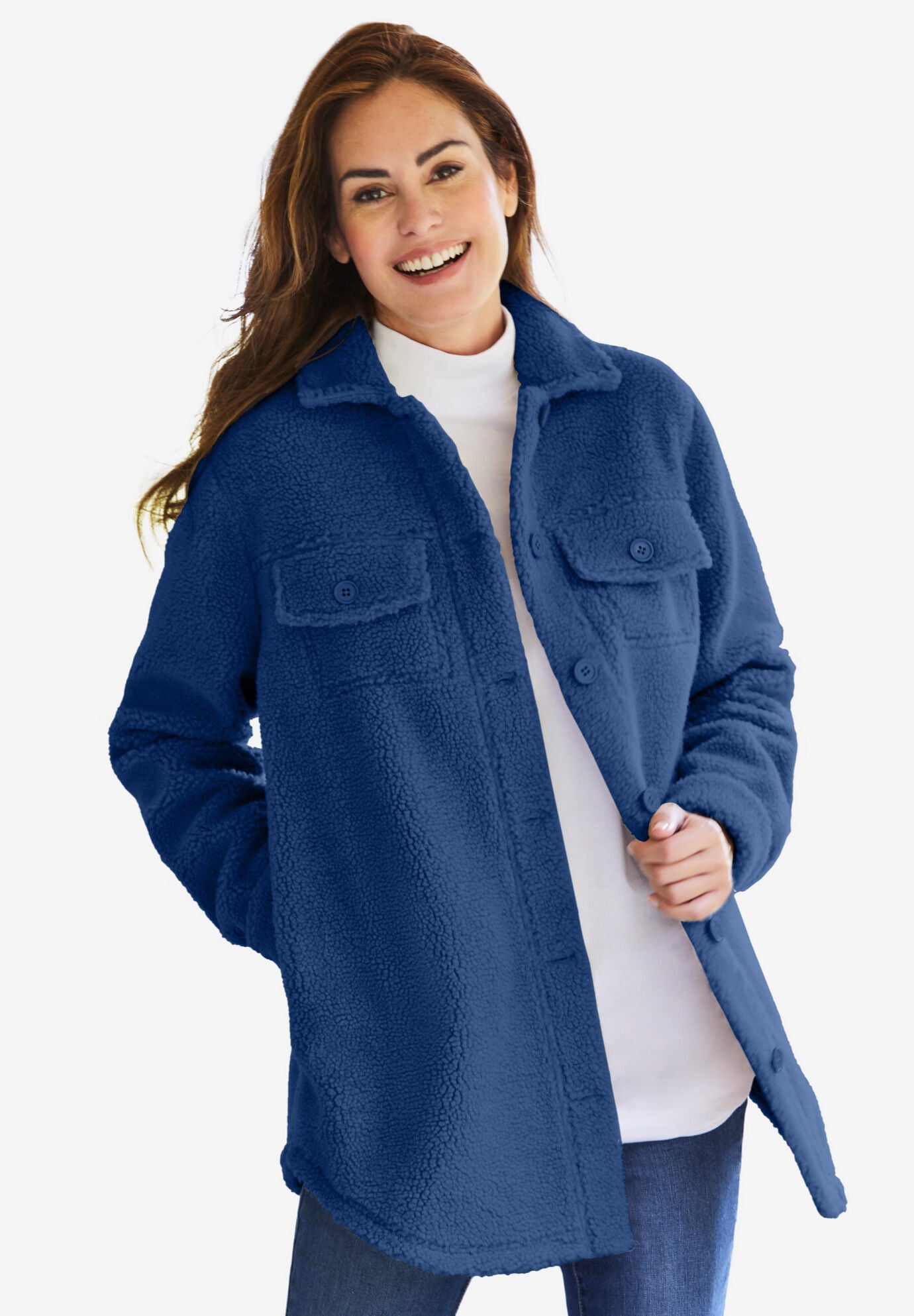 Berber Button-Front Jacket | OneStopPlus