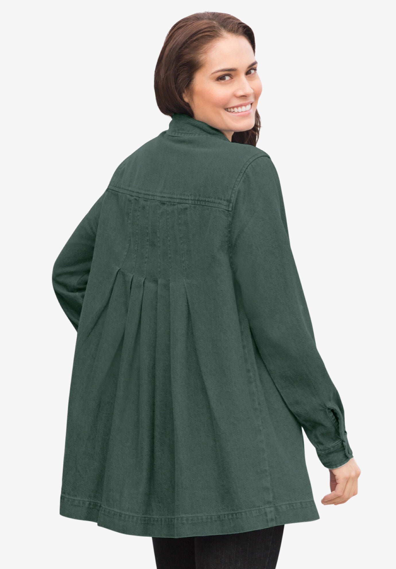 Pleat-Back Denim Jacket | OneStopPlus