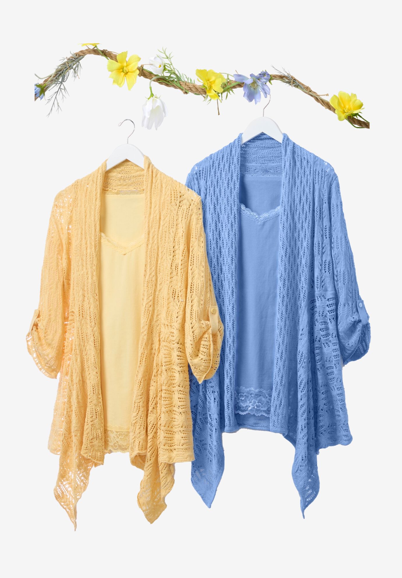 Open Front Pointelle Cardigan | OneStopPlus