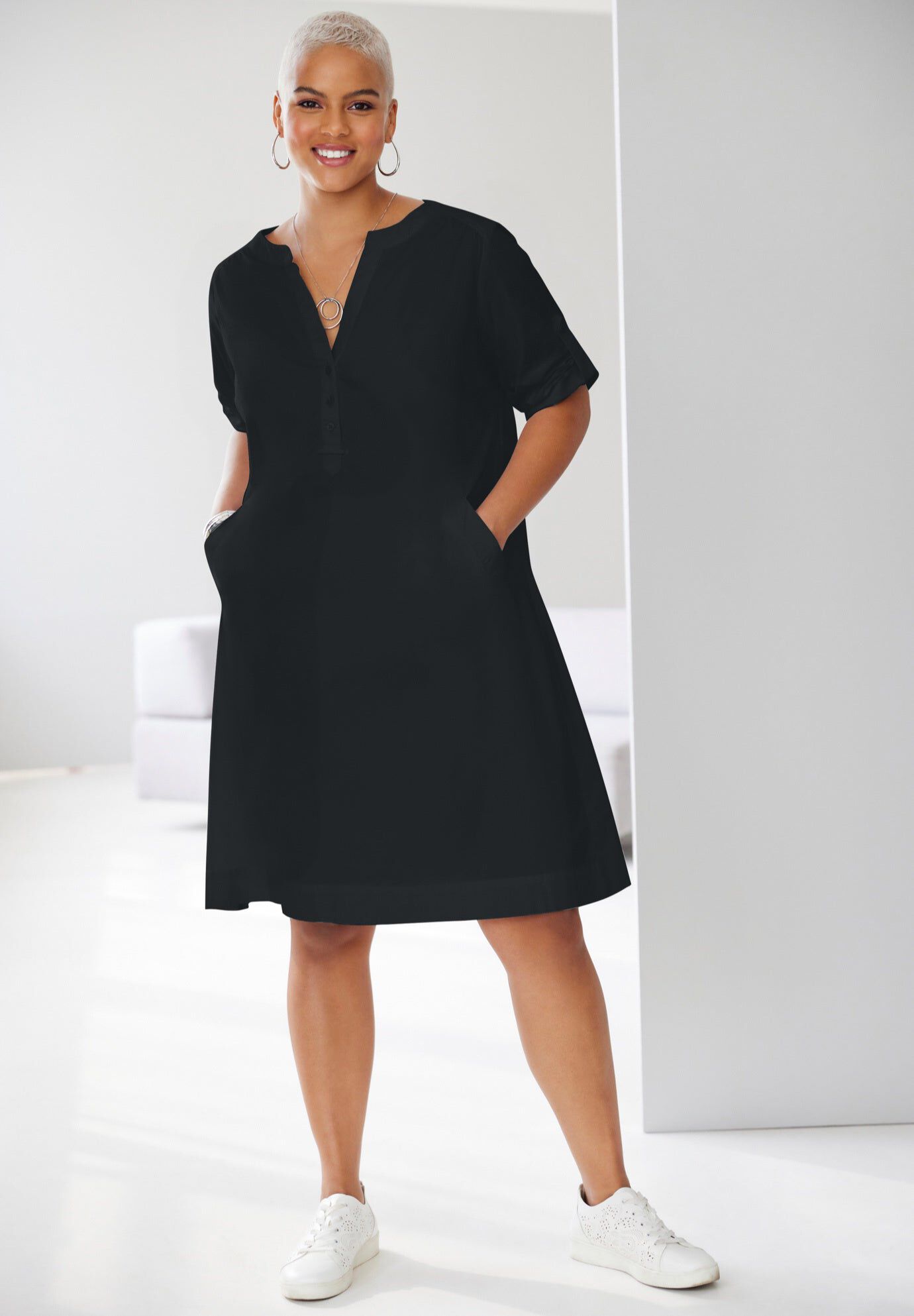 Y-Neckline Dress | OneStopPlus