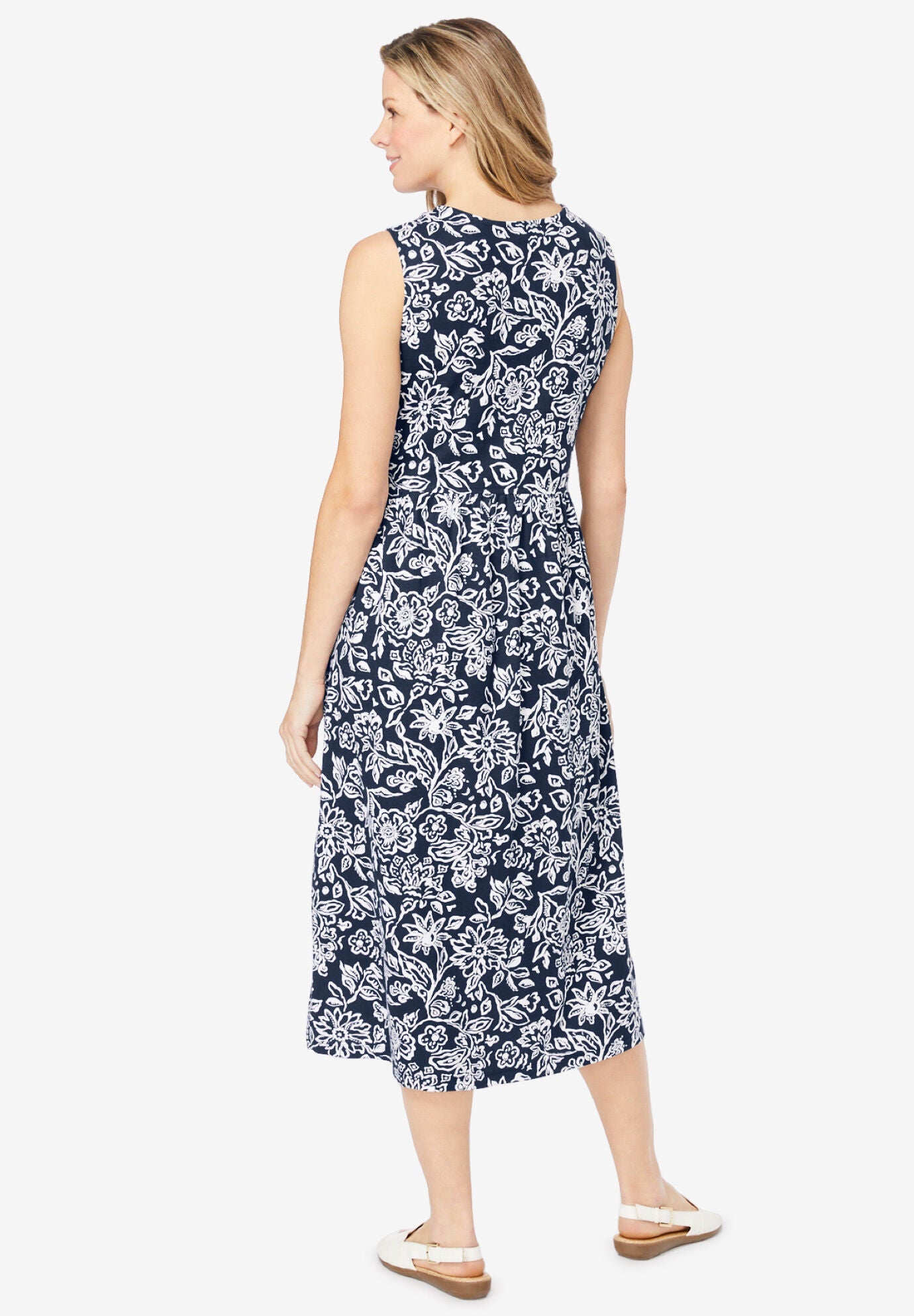 Sleeveless Button Front Dress | OneStopPlus