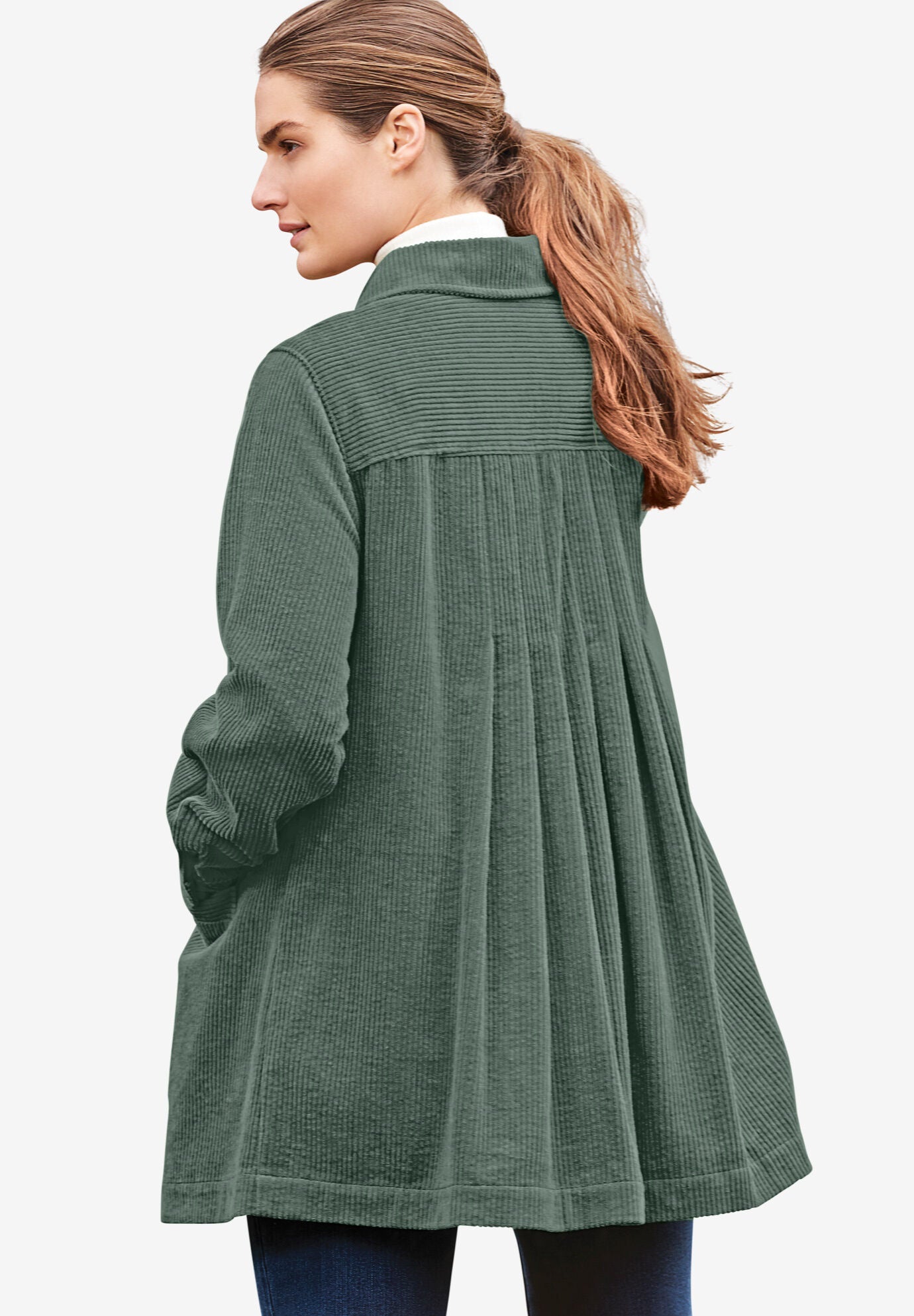 Pleat-Back Corduroy Jacket | OneStopPlus