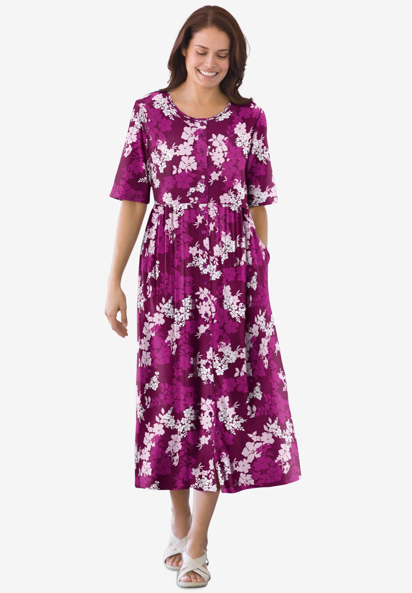 Button-Front Essential Dress | OneStopPlus