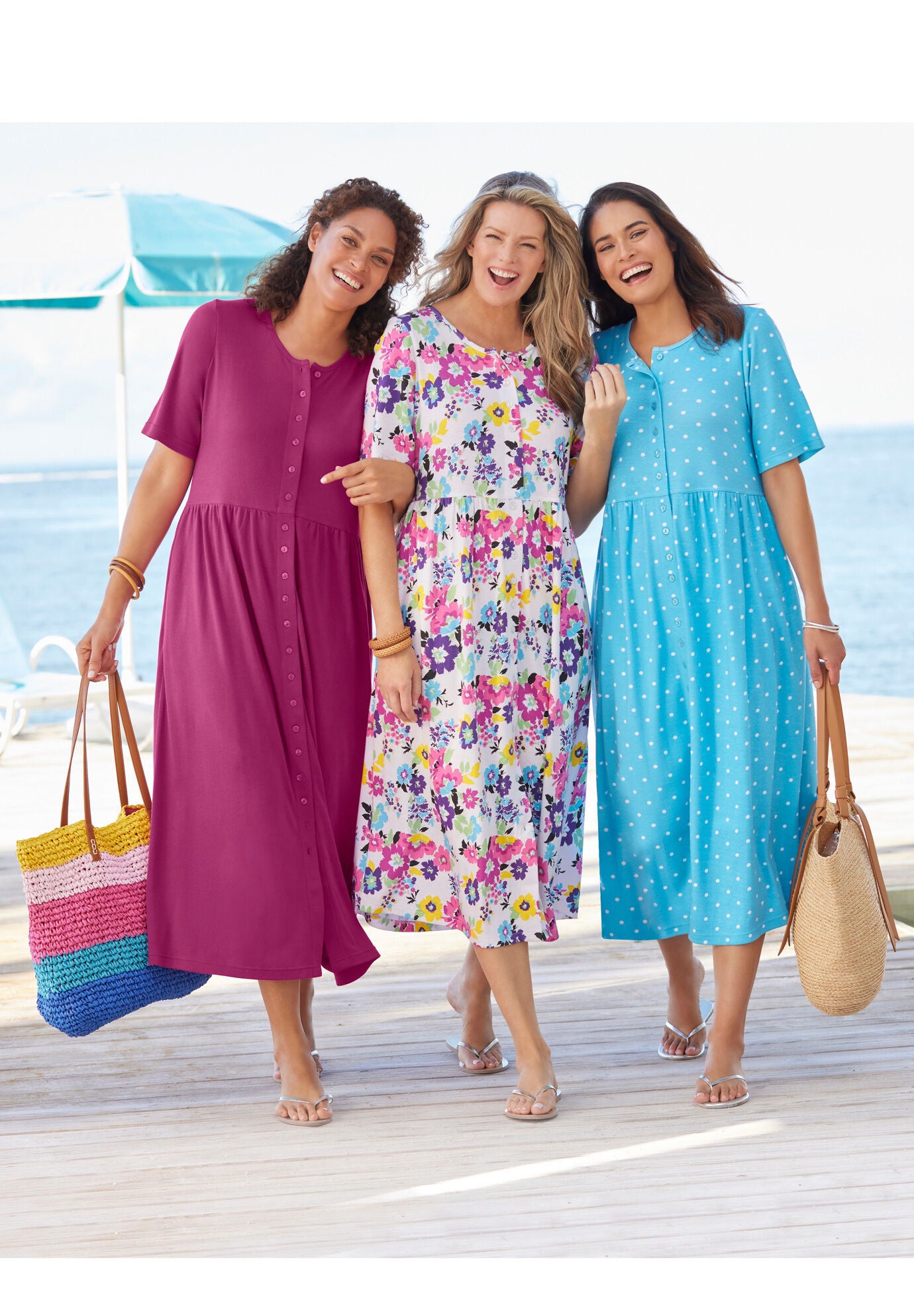 Button-Front Essential Dress | OneStopPlus