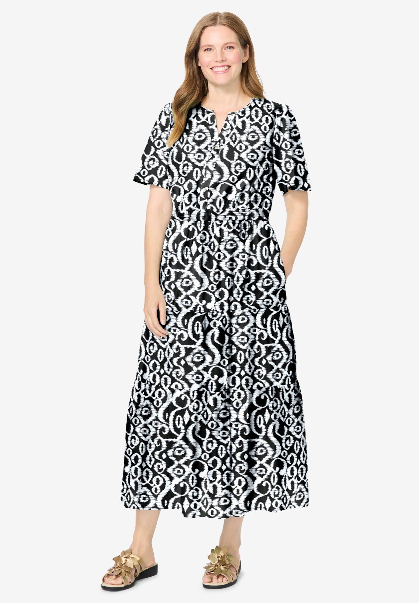 Tiered Midi Dress | OneStopPlus