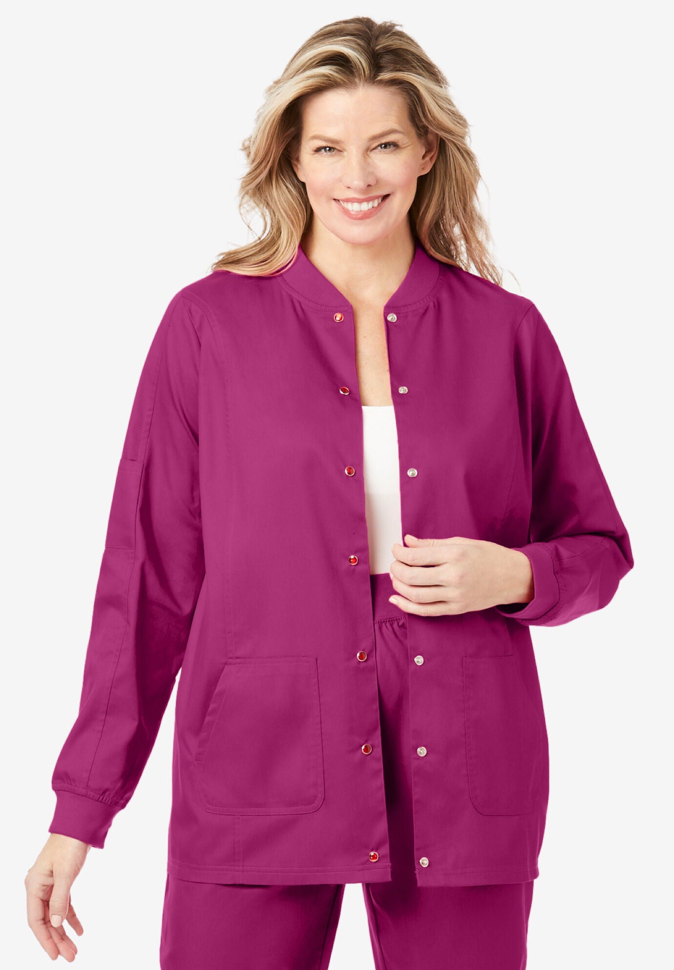 Snap Front Scrub Jacket | OneStopPlus