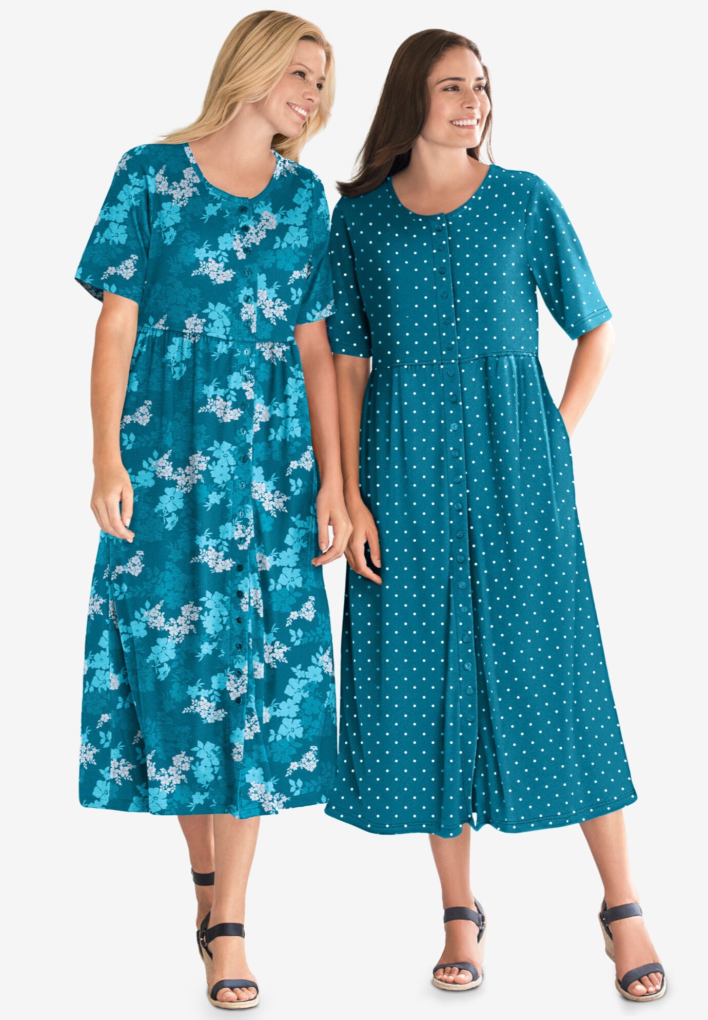 Button-Front Essential Dress | OneStopPlus