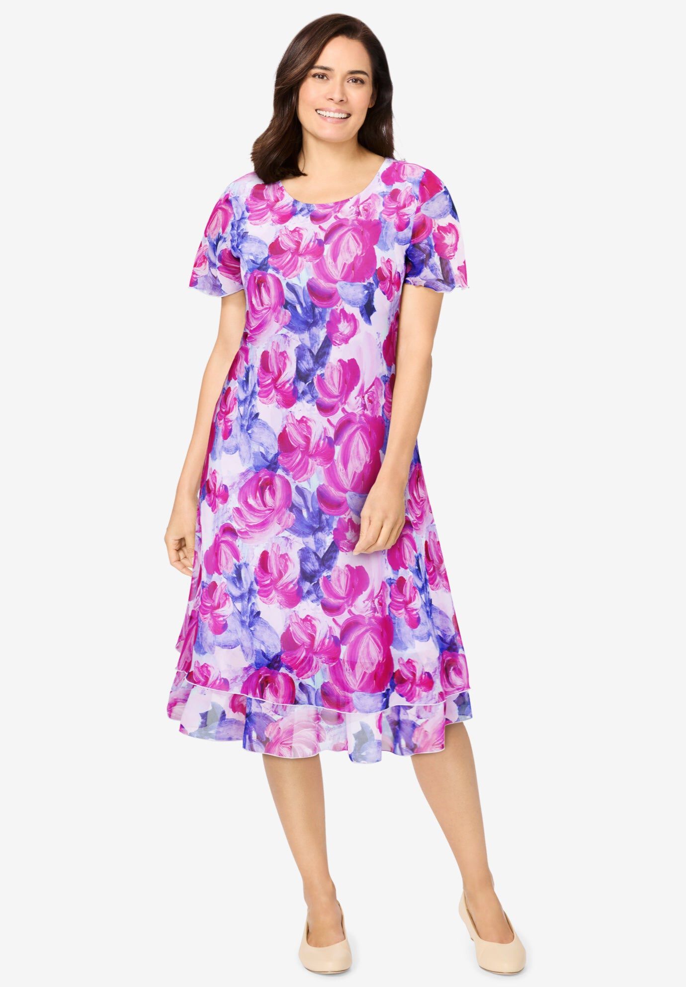 Overlay Tiered Dress | OneStopPlus