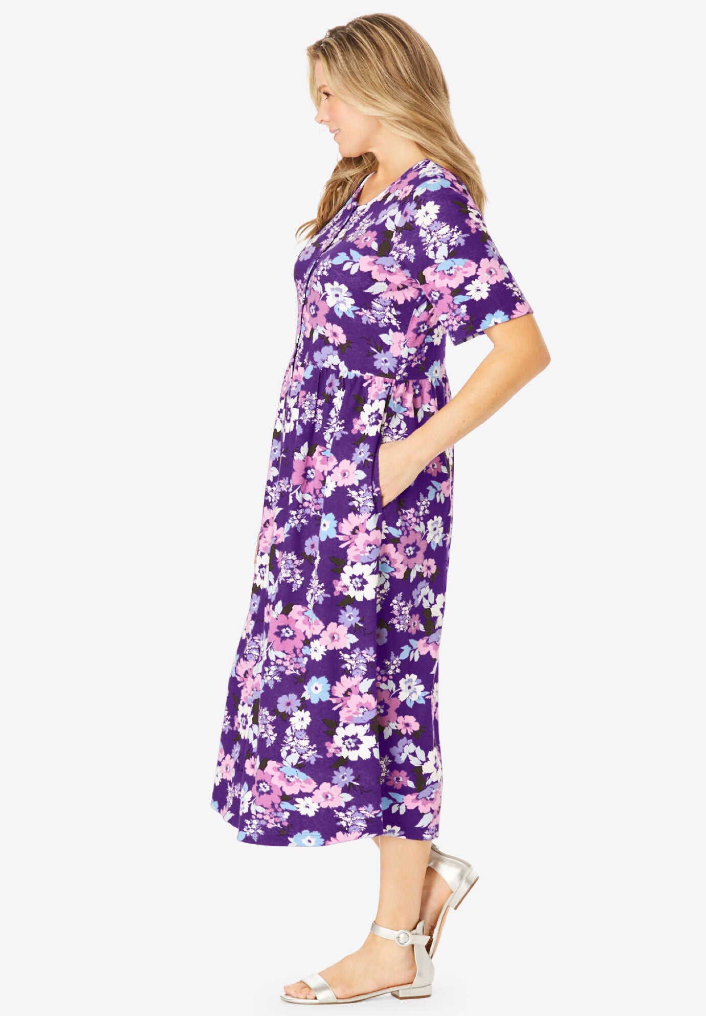 Button-Front Essential Dress | OneStopPlus