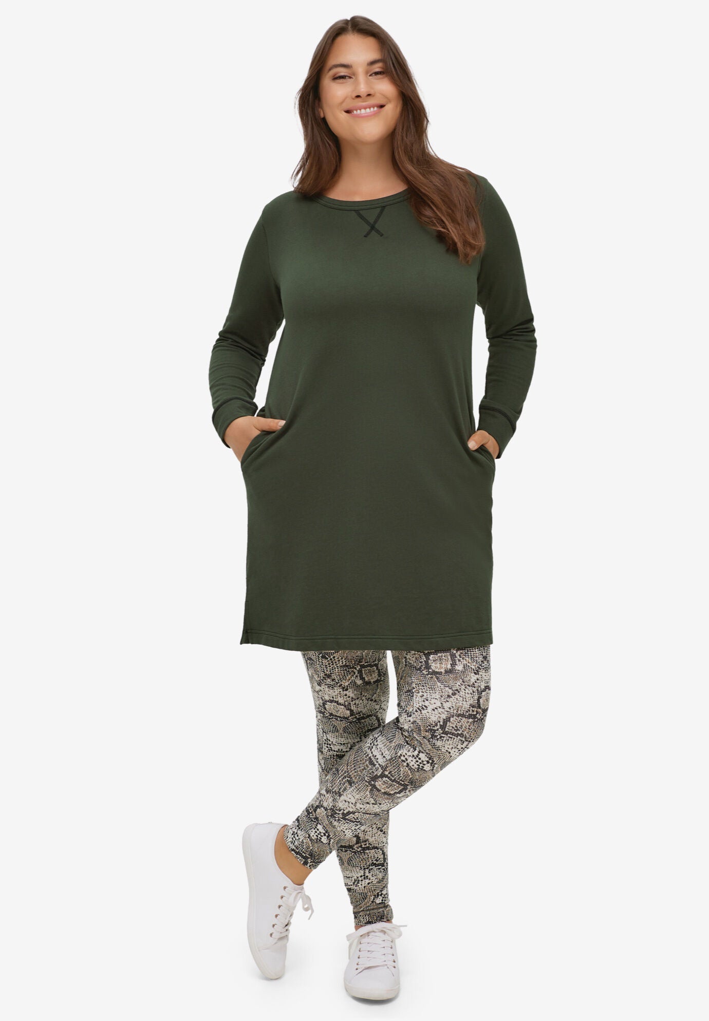 French Terry Tunic Dress | OneStopPlus