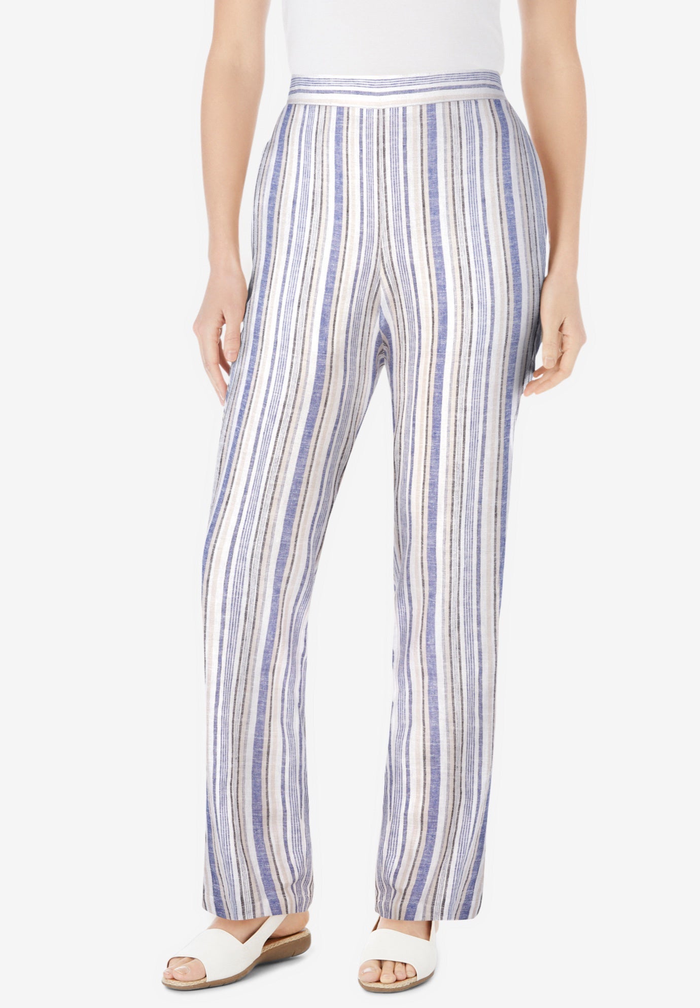 Straight Leg Linen Pant | OneStopPlus