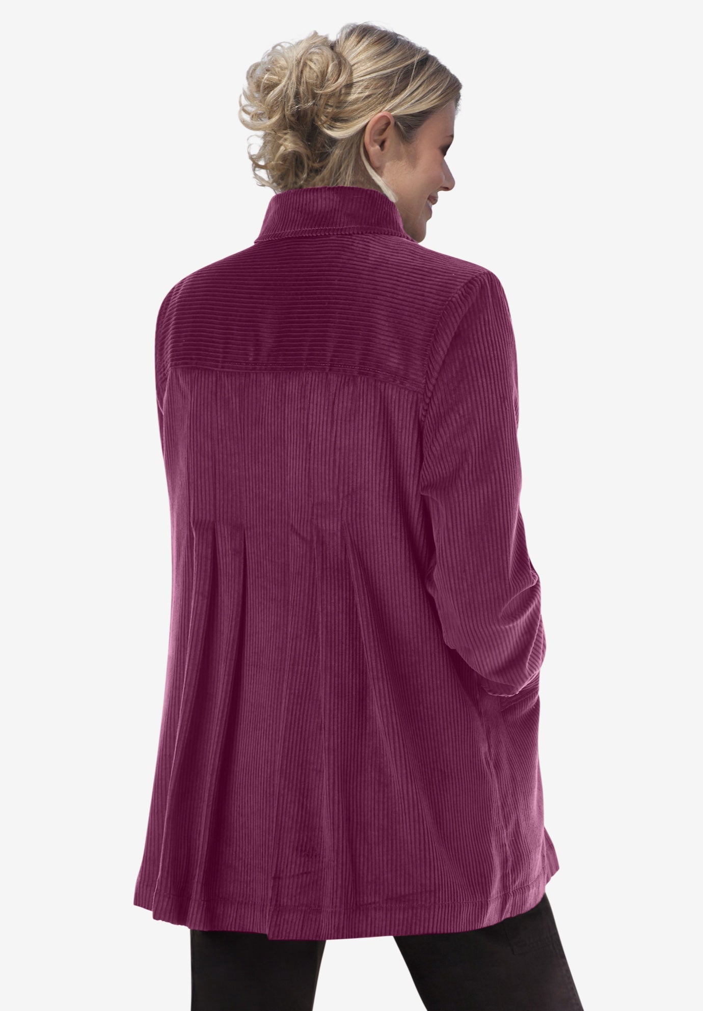 Pleat-Back Corduroy Jacket | OneStopPlus