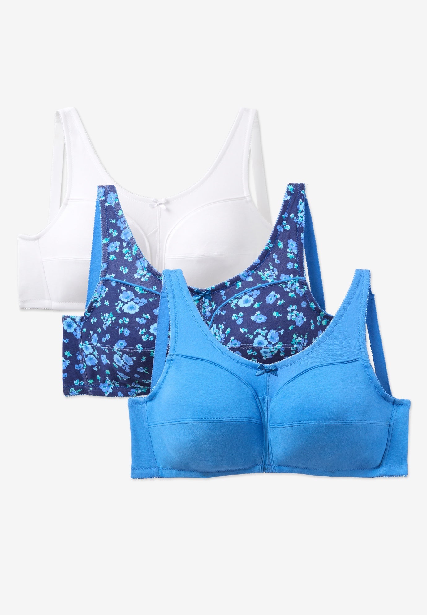 3-Pack Cotton Wireless Bra | OneStopPlus