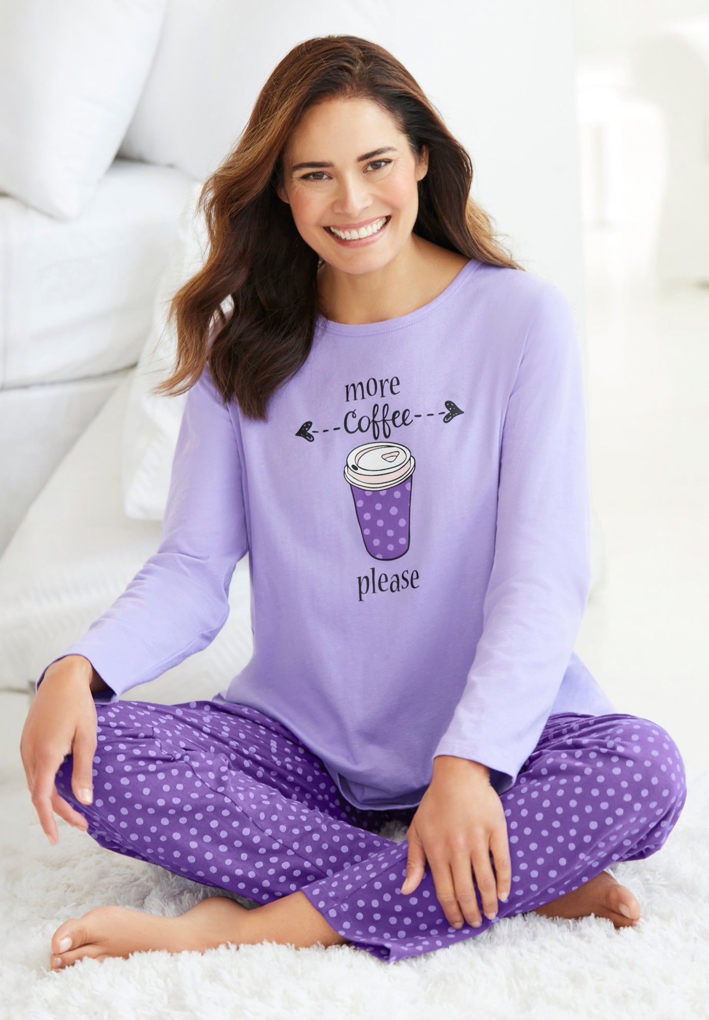Long Sleeve Knit PJ Set | OneStopPlus