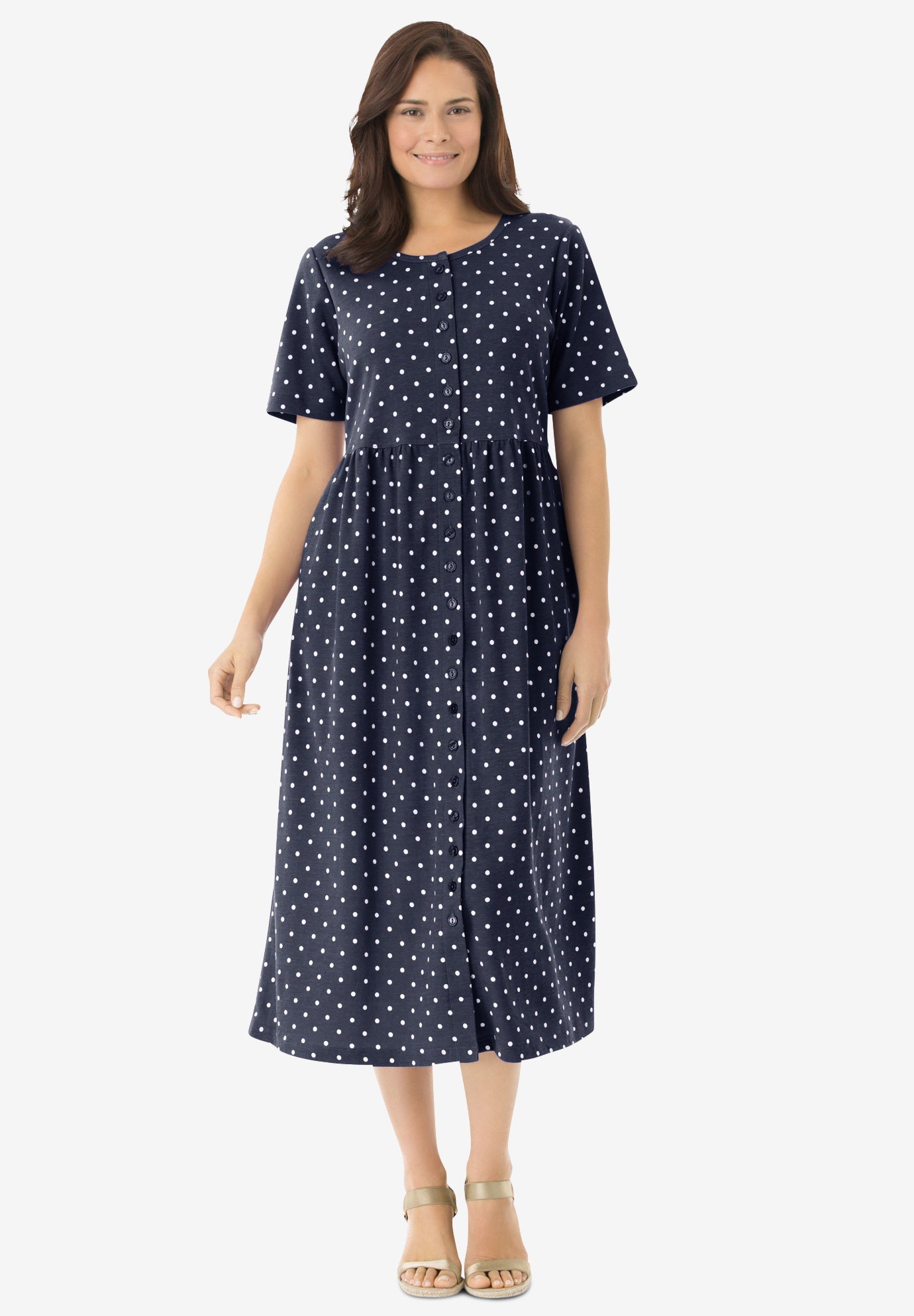 Button-Front Essential Dress | OneStopPlus